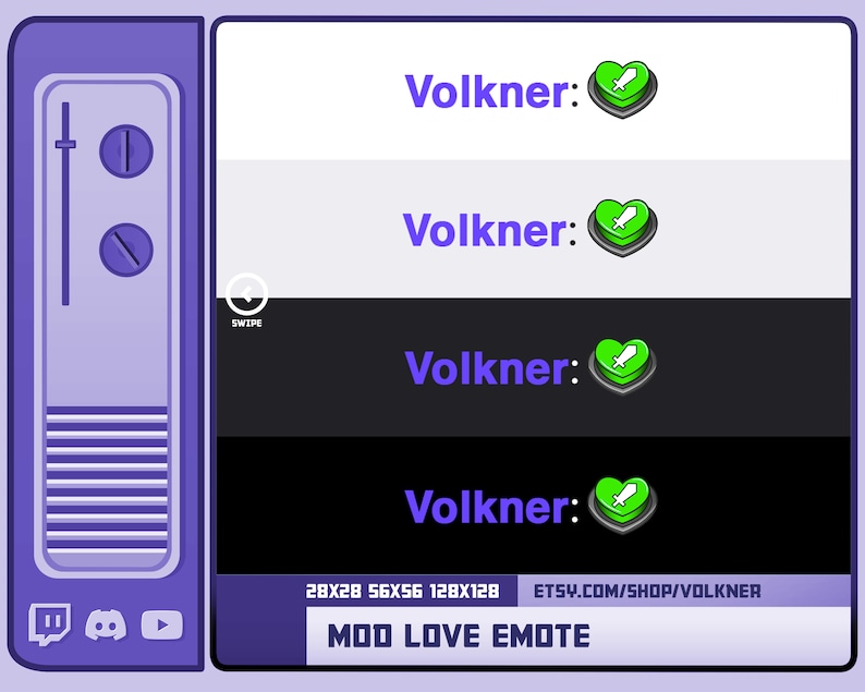Animated Discord Mod Love Emote ANIMATED STATIC Love, Button, Mod Emote ...