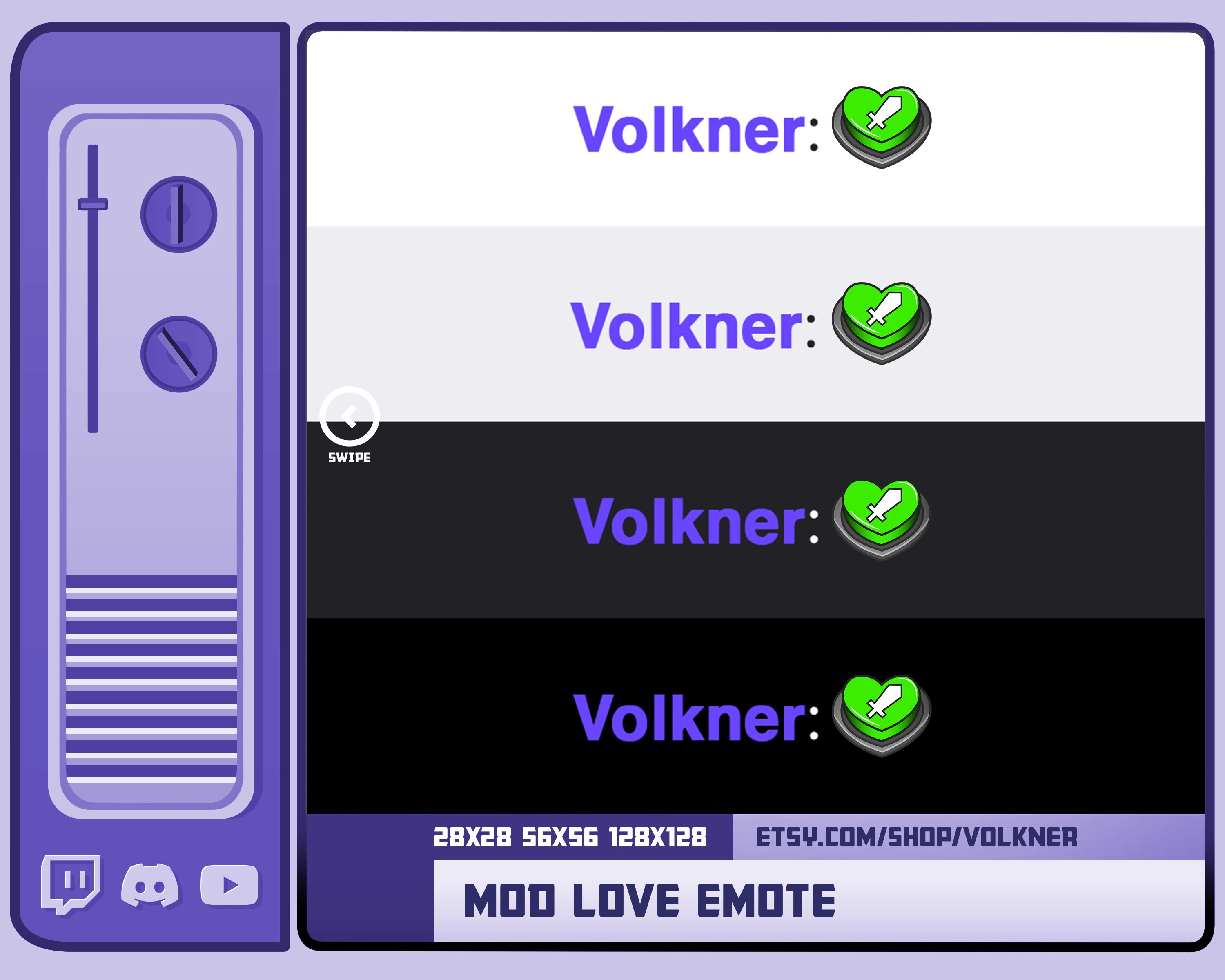 Animated Discord Mod Love Emote | ANIMATED + STATIC | Love, Button, Mod ...