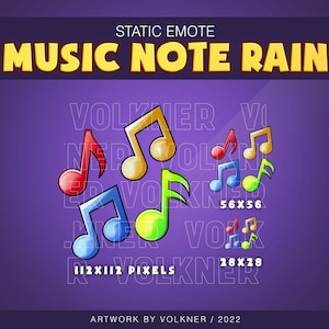 Animated Music Note Emote + 1 STATIC | 2 Emotes | Music | Note | Vibe ...