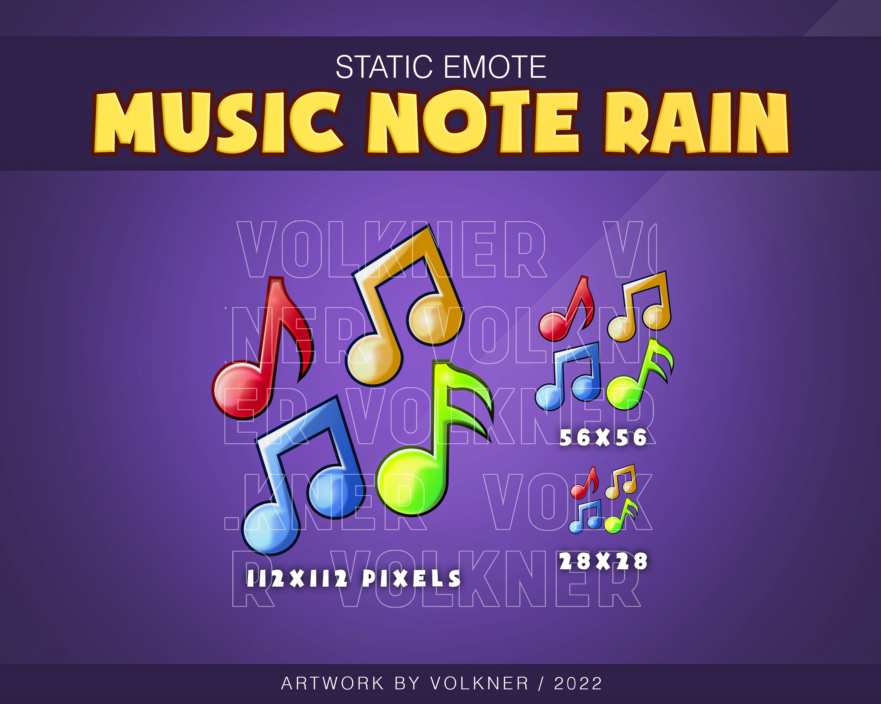 Animated Music Note Emote + 1 STATIC | 2 Emotes | Music | Note | Vibe ...