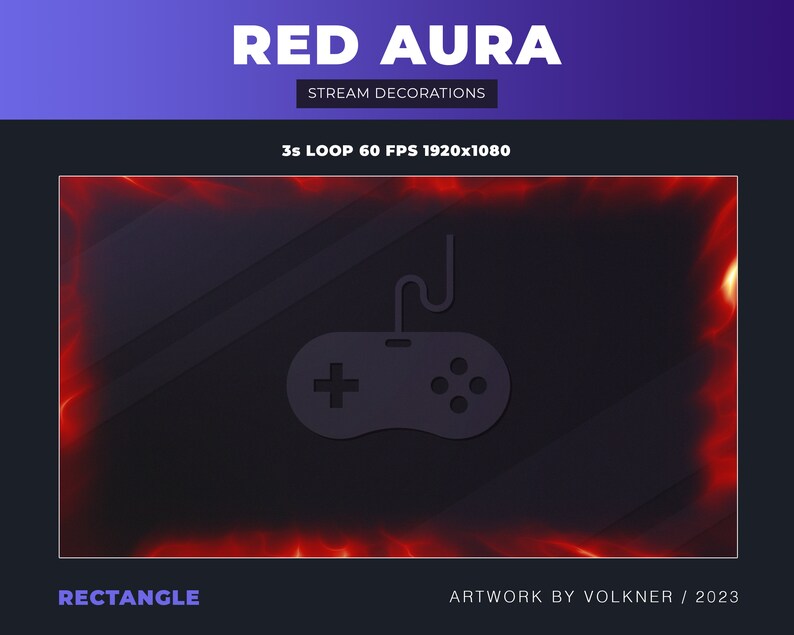 Red Aura Stream Vtuber Decoration | 2 Animated Twitch Assets ...