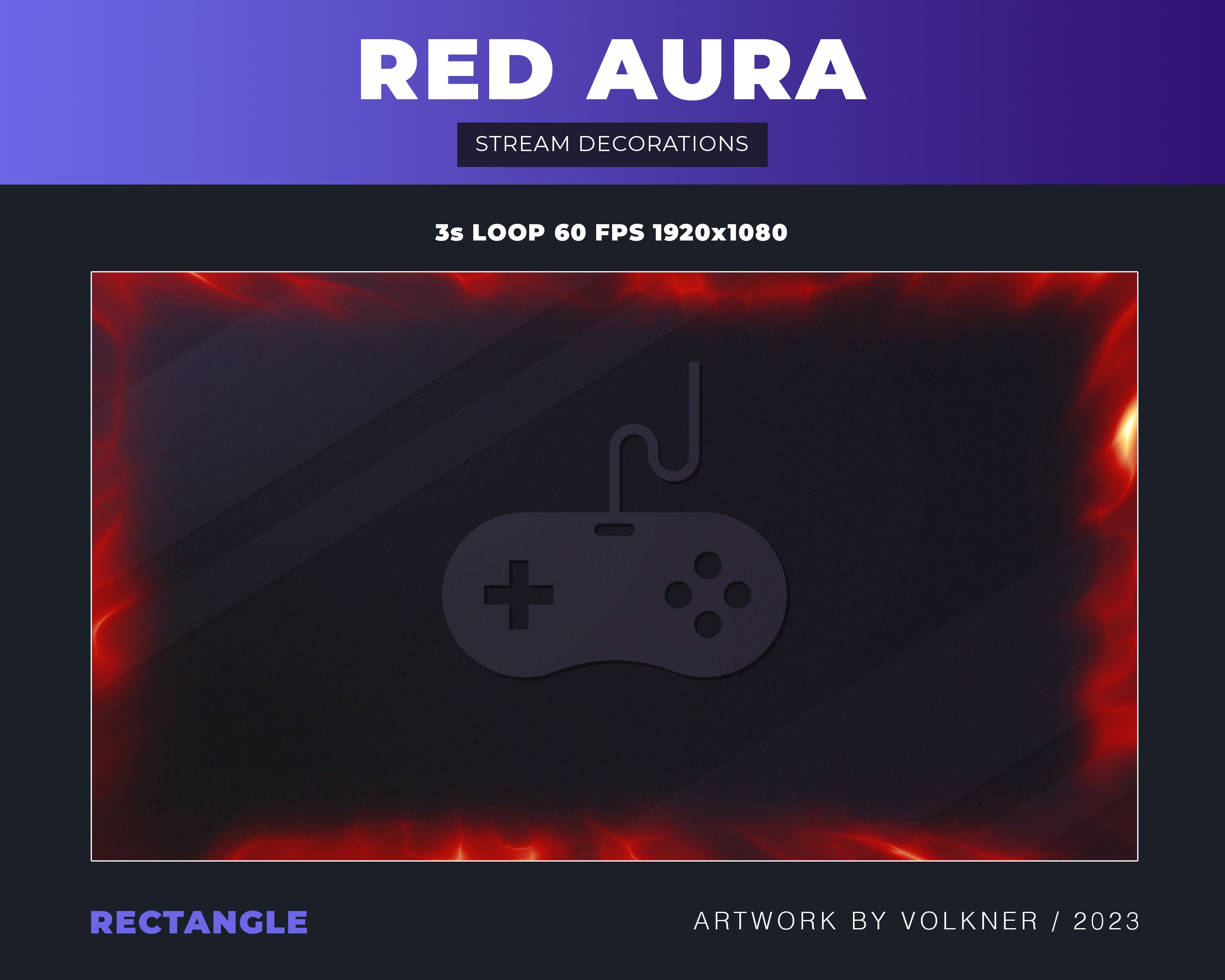 Red Aura Stream Vtuber Decoration | 2 Animated Twitch Assets ...