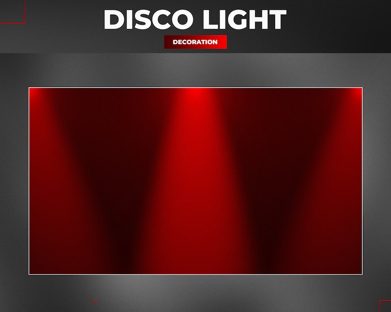Disco Light Stream Decoration | 3 Red Transparent Overlays | Loop ...
