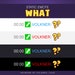 Animated What Emote + 2 STATIC | 3 Emotes | What | Question | Mark ...