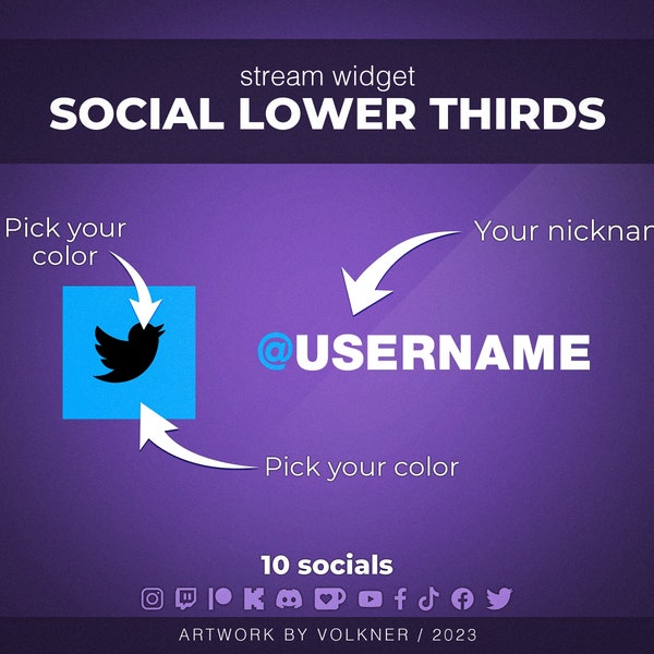 Twitch Social Rotator - Etsy