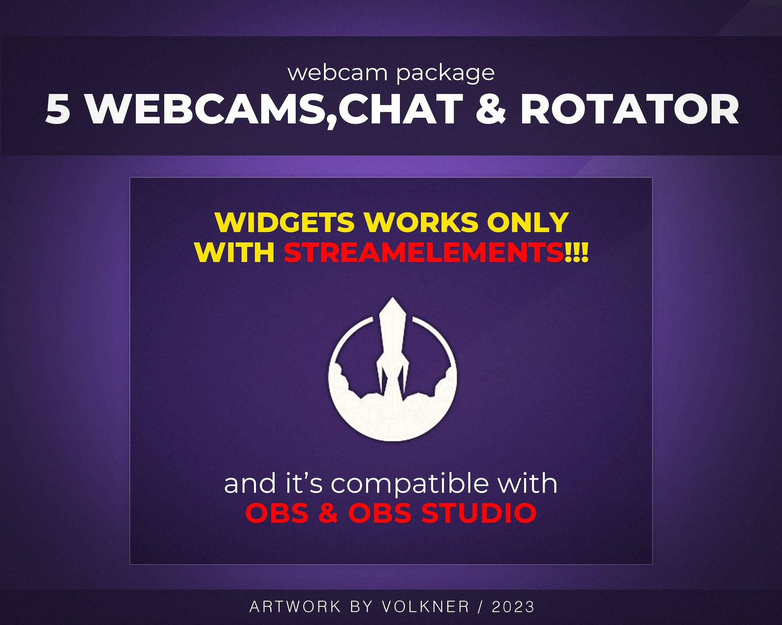 Customizable Red Twitch Webcam Overlay | Webcam and Rotator Widget ...