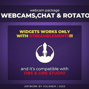White Cam Overlay for Twitch | Webcam and Rotator Widget | Subs ...