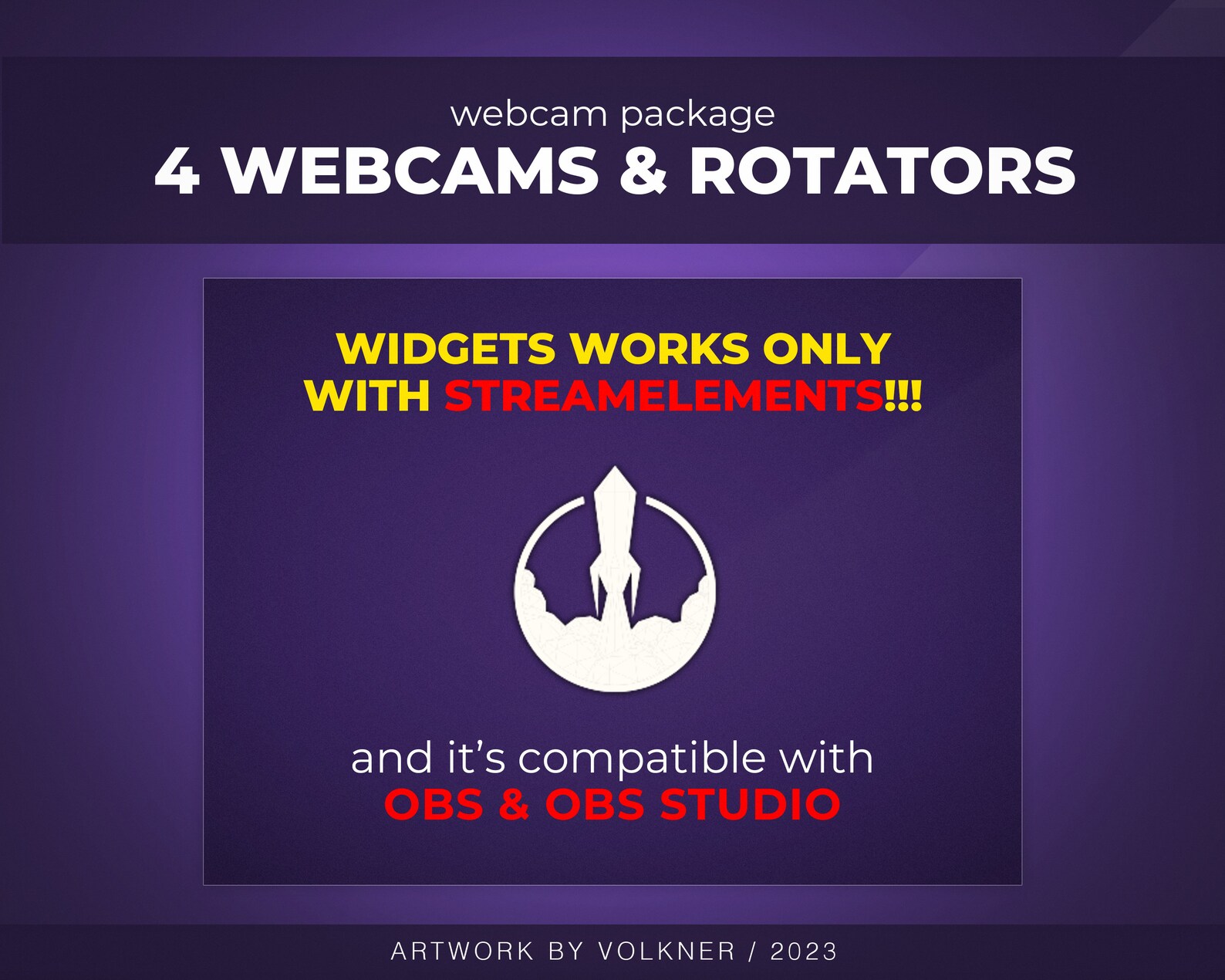 Light Blue Webcam Overlay for Twitch | Webcam and Rotator Widget | Subs ...