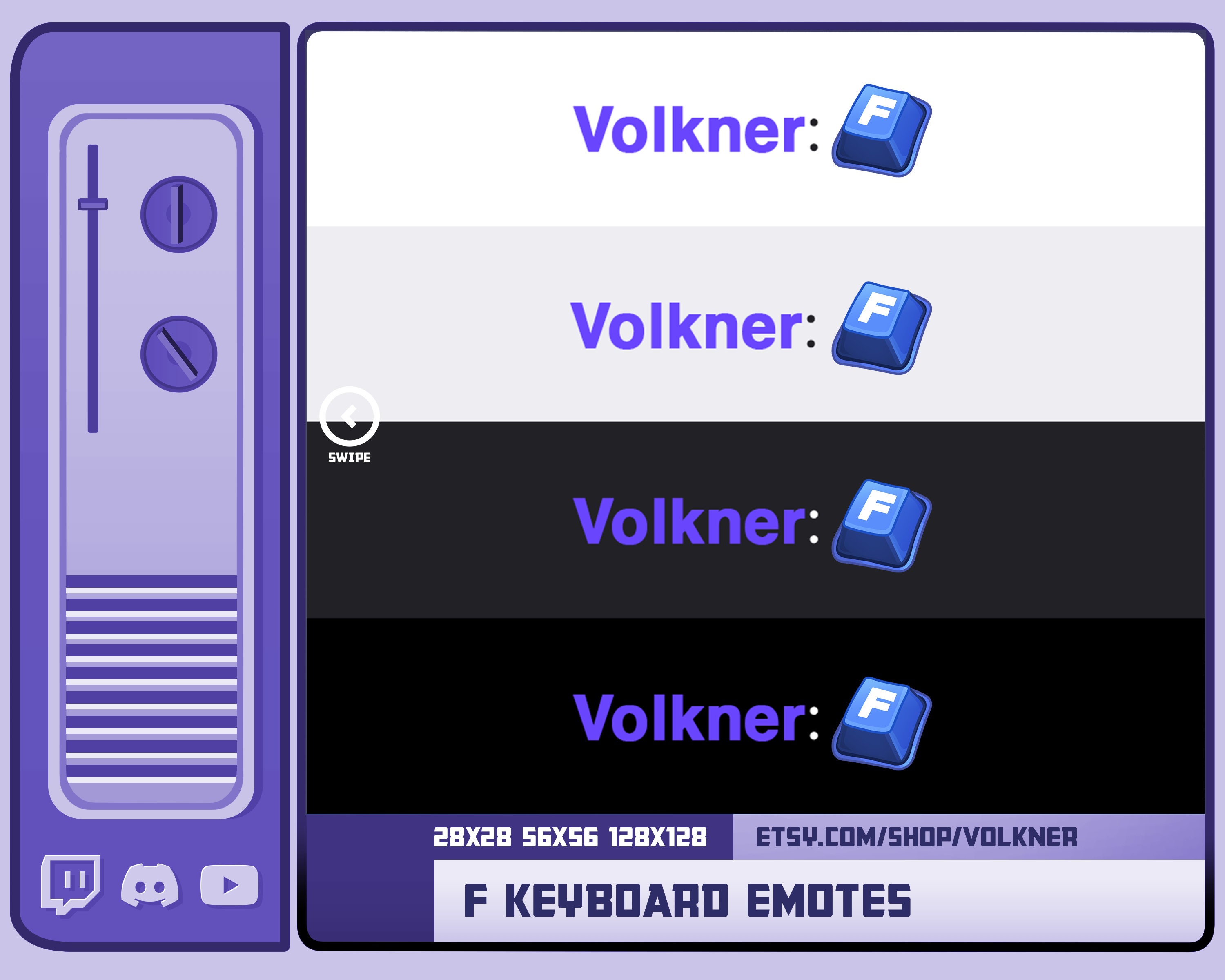 Twitch F Button Emote | ANIMATED + STATIC | Press F Emote, RIP Emote ...