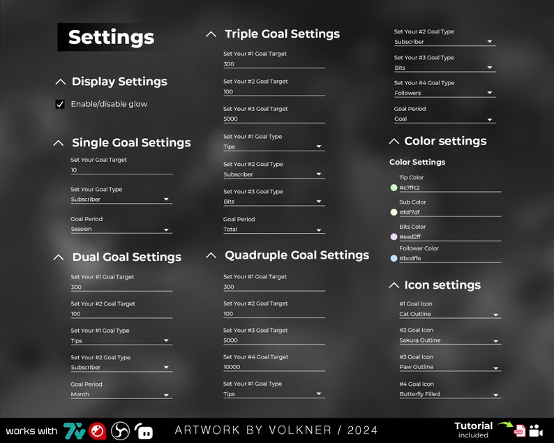 Circle Goal Widget | Twitch Goals for Sub/follower/tips/cheer ...