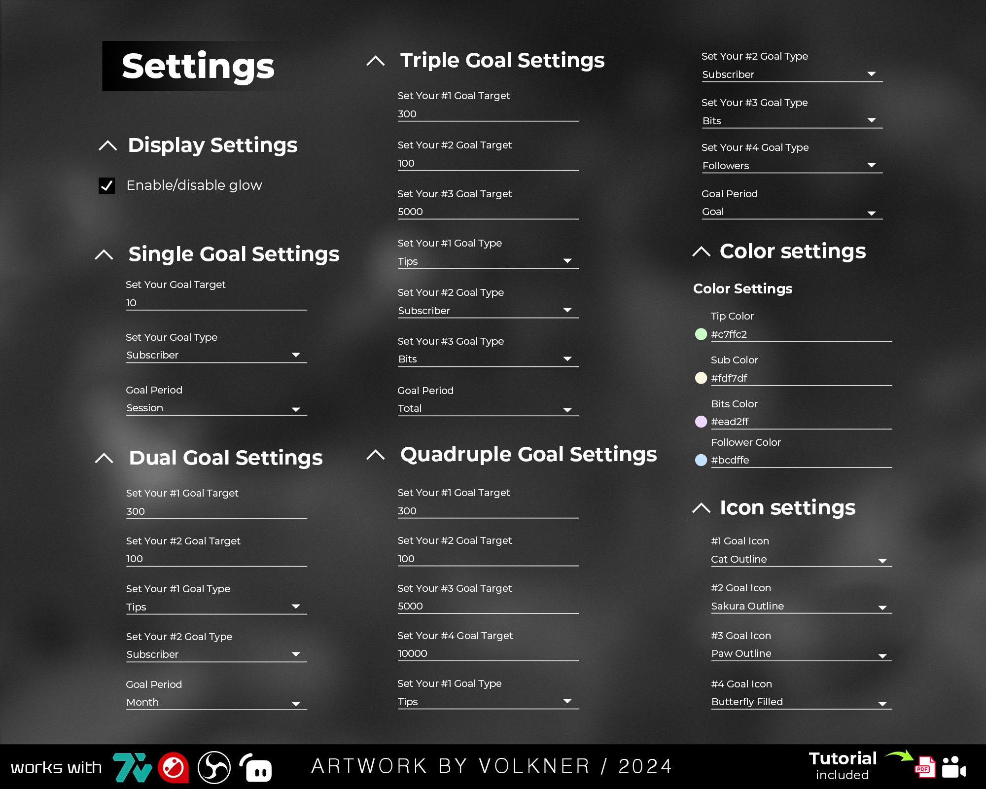 Circle Goal Widget | Twitch Goals for Sub/follower/tips/cheer ...