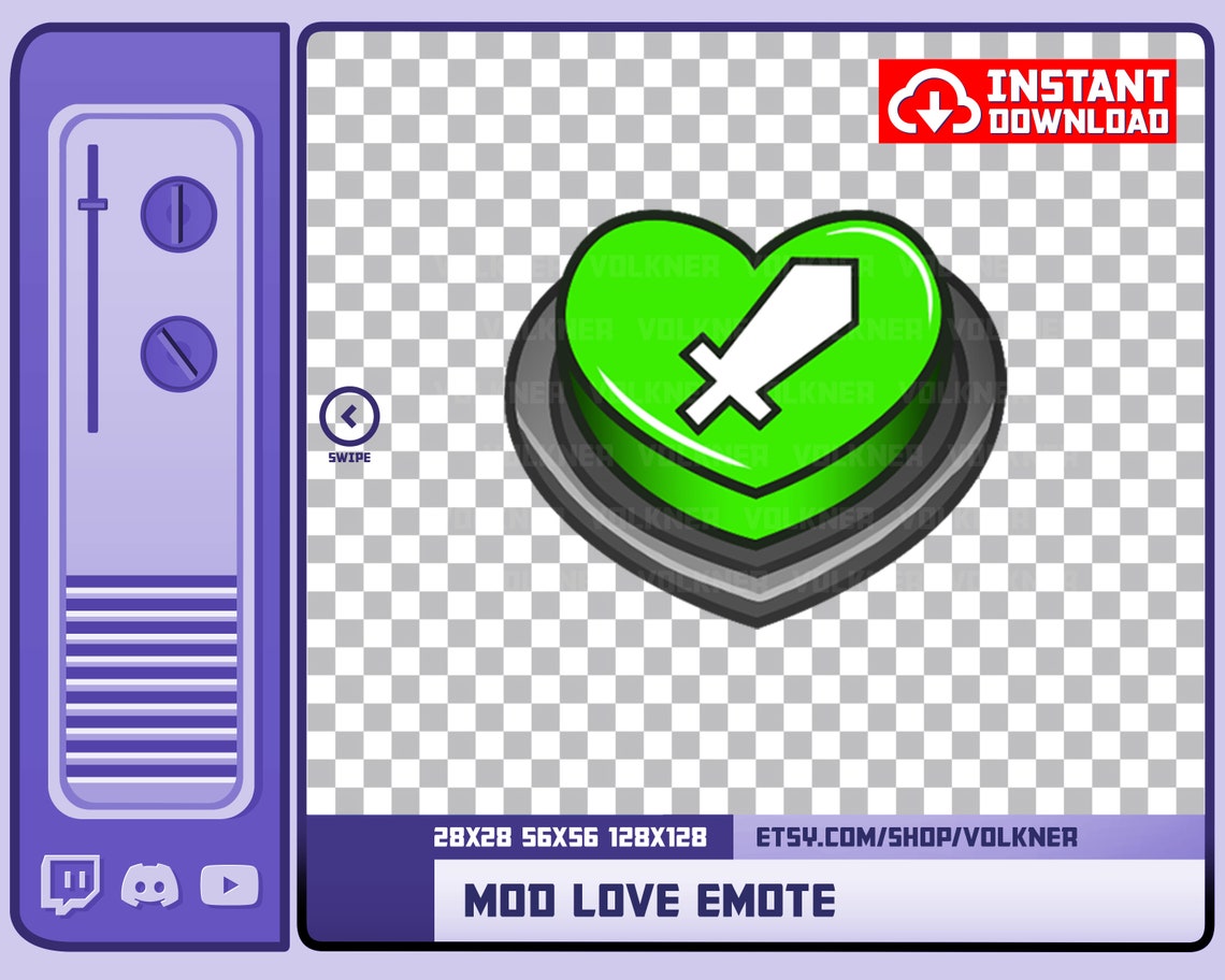 Animated Discord Mod Love Emote | ANIMATED + STATIC | Love, Button, Mod ...