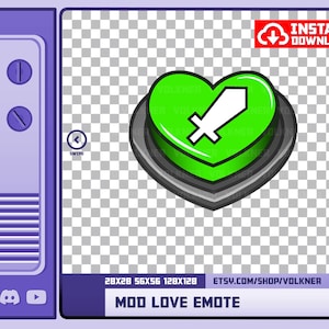 Animated Discord Mod Love Emote | ANIMATED + STATIC | Love, Button, Mod ...