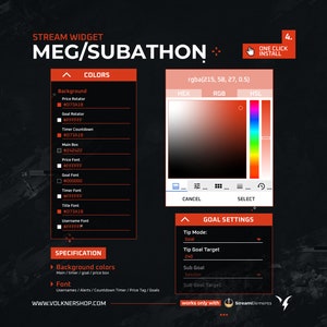 Twitch Subathon Widget (customizable) | Event Rotator and Goal Widget | Megathon Stream ...