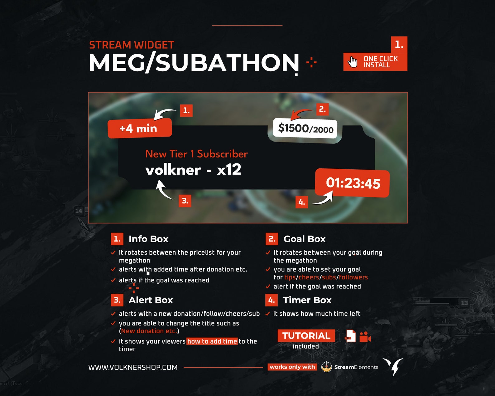 Twitch Megathon Widget for Streamers – Subathon Timer With Event ...