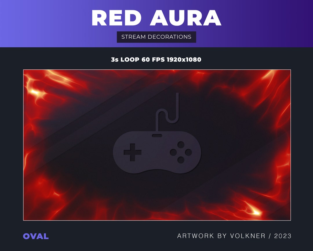 Red Aura Stream Vtuber Decoration | 2 Animated Twitch Assets ...