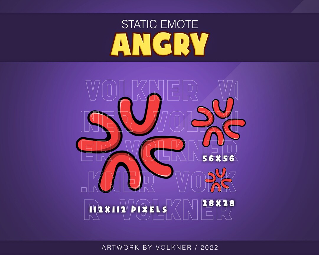 Animated Angry Emotes 2 STATIC 4 Emotes Angry Damage - Etsy