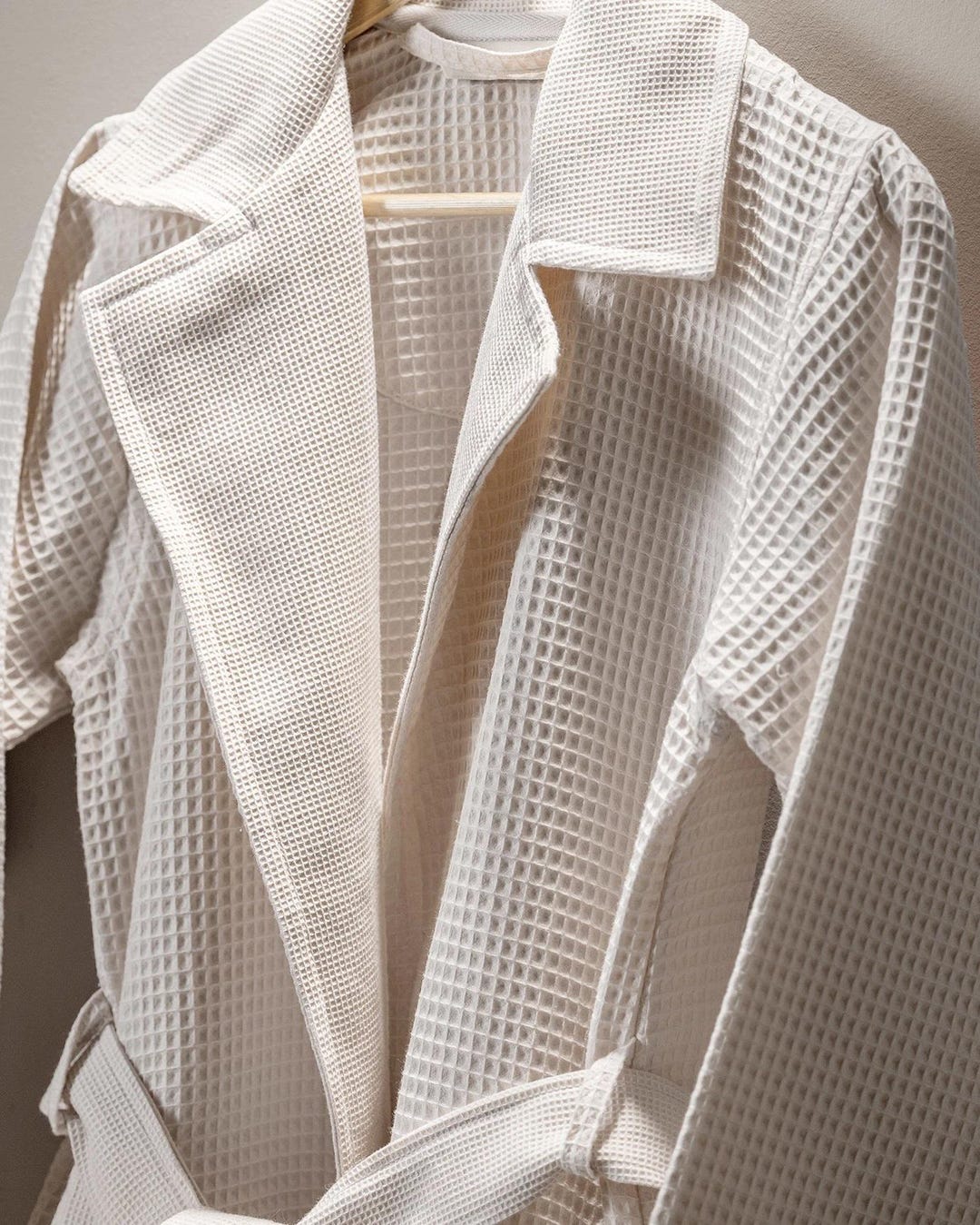 Organic Cotton Unisex Waffle Robe Pure Turkish Cotton Bathrobe Handmade ...