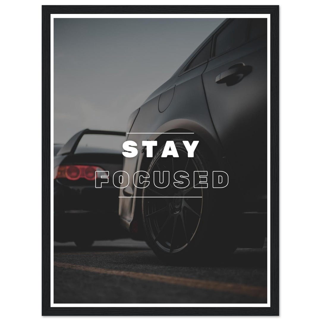 Stay Focused Poster | Retro Phone Aesthetic Wall Art | Minimal ...