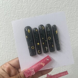 Celestial Gel Press on Set Reflective Gel Press on Nails Press on Nails ...