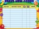 Printable REWARDS FOOD CHART Kids Reward Chart and New Food - Etsy Canada