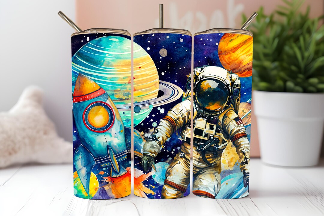 Astronaut in Space Tumbler PNG | Moon Astronaut 20oz Skinny Tumbler ...