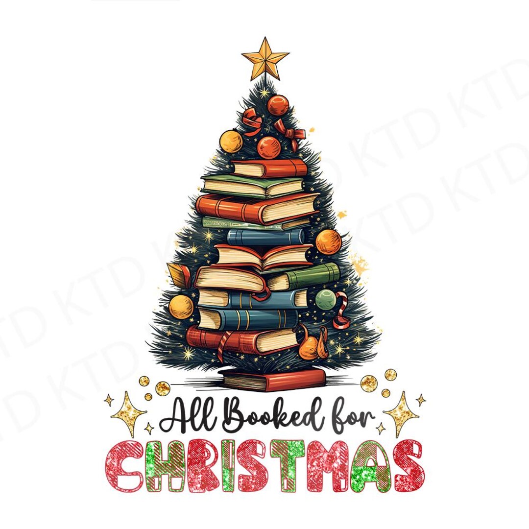 Christmas Book Tree Png, Christmas Gift, Book Lovers Png, Bookworm ...