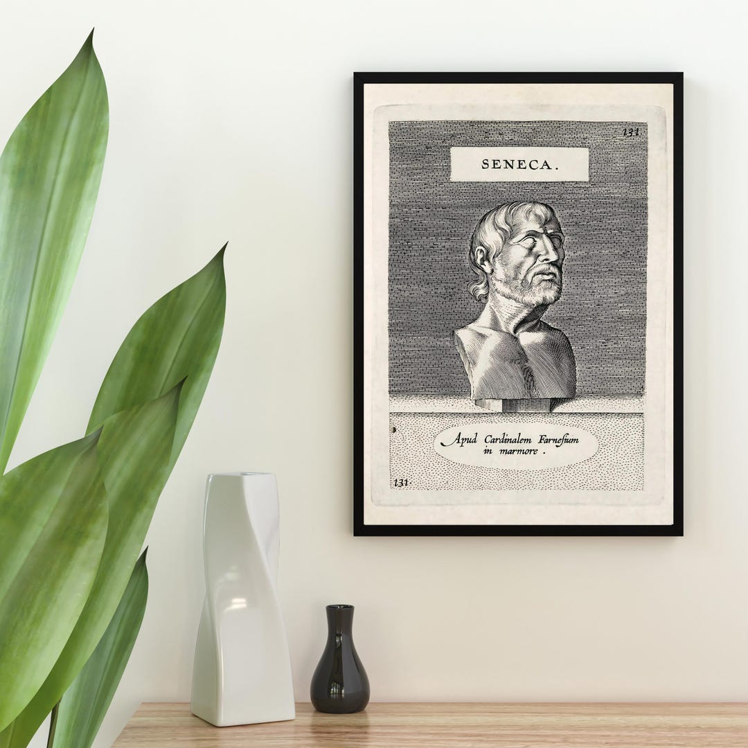 Seneca Poster, Inspirational Stoic Philosophy Art Print, Perfect for ...
