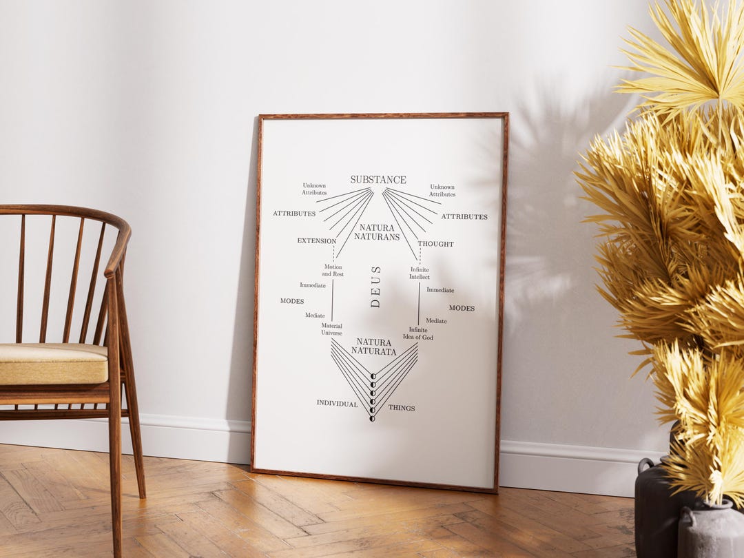Spinoza Philosophy Poster, Minimalist Design for Inspirational Spaces ...