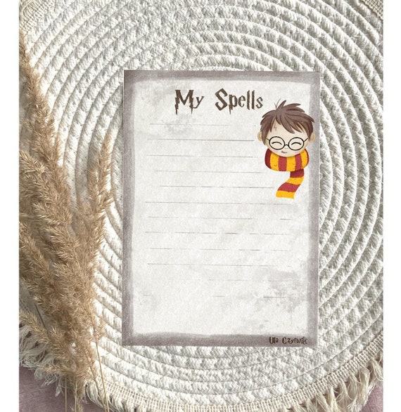 Harry Potter Spells Notepad Notes to Do List - Etsy
