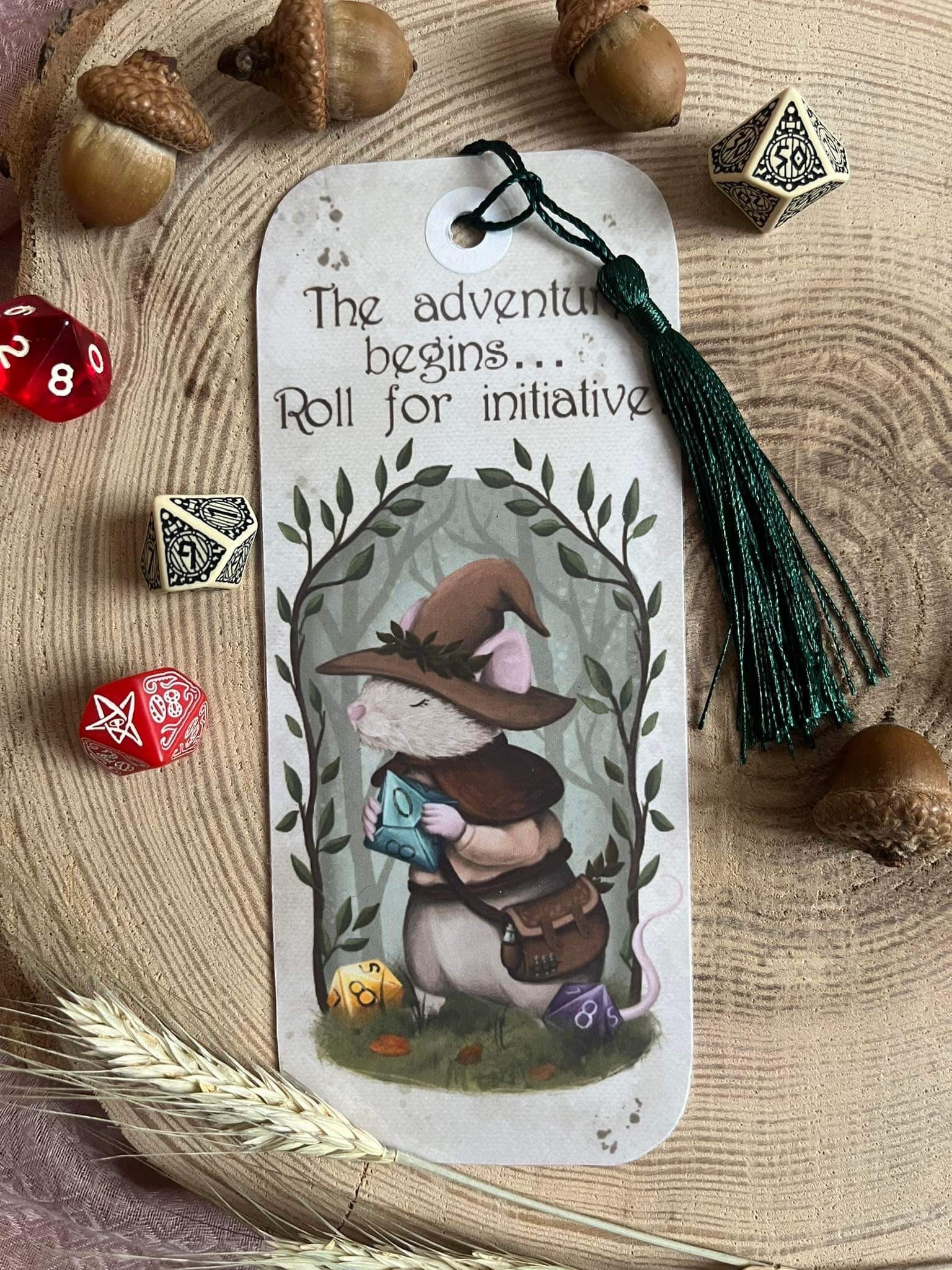 Rat wizard bookmark. Rpg games fans . Book lovers - Etsy Polska