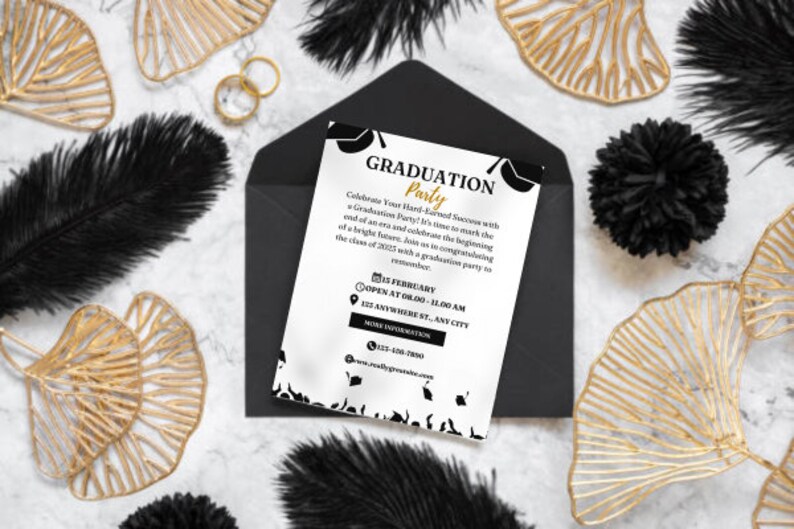 Graduation Party Invitation, Graduation & Birthday Invitation ...