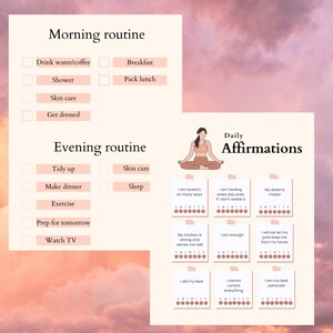 Self Care Planner Template Set• INSTANT DOWNLOAD • Editable, Printable ...