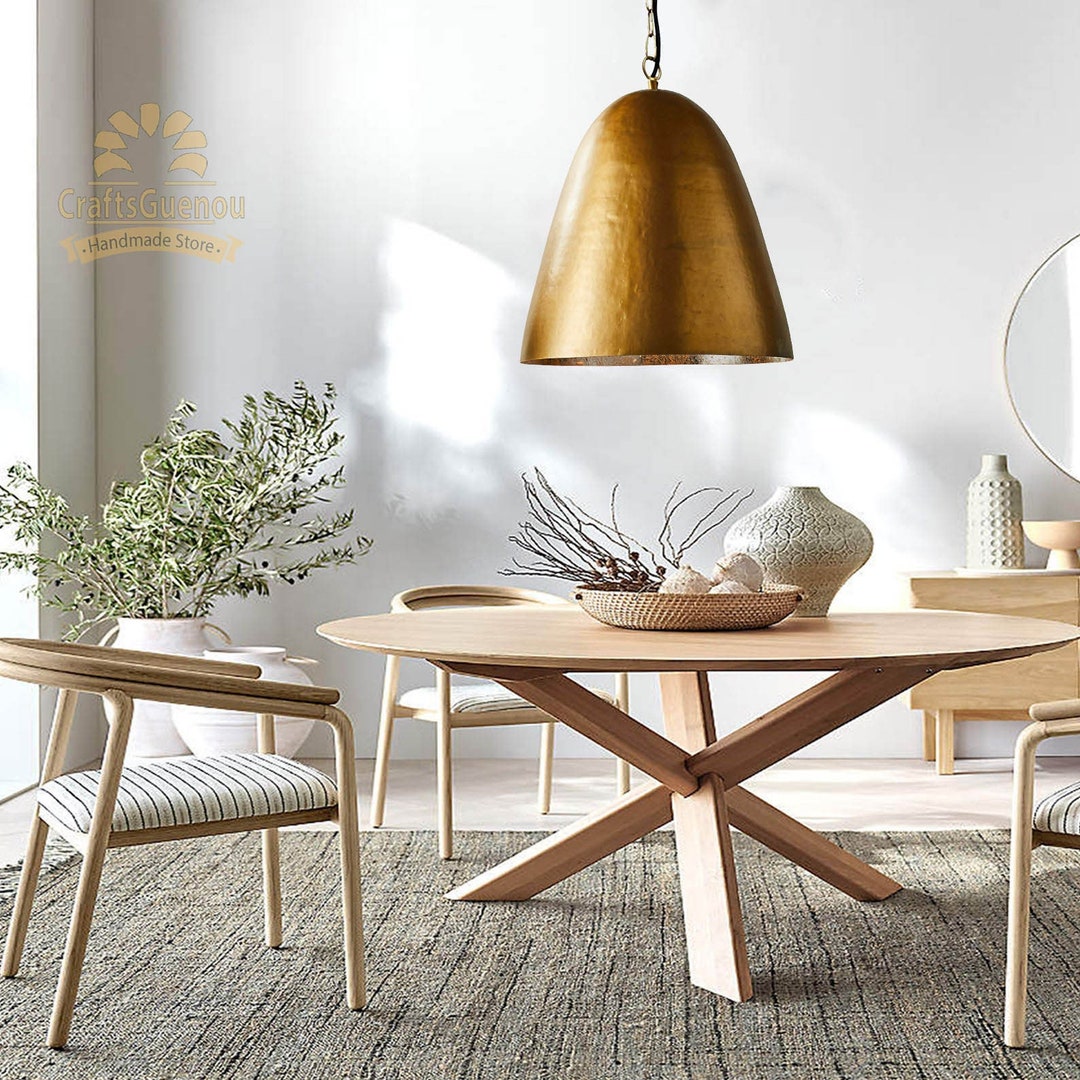 Hammered Gold Brass Dome Light Fixtures, Ceiling Lights, Solid Brass ...