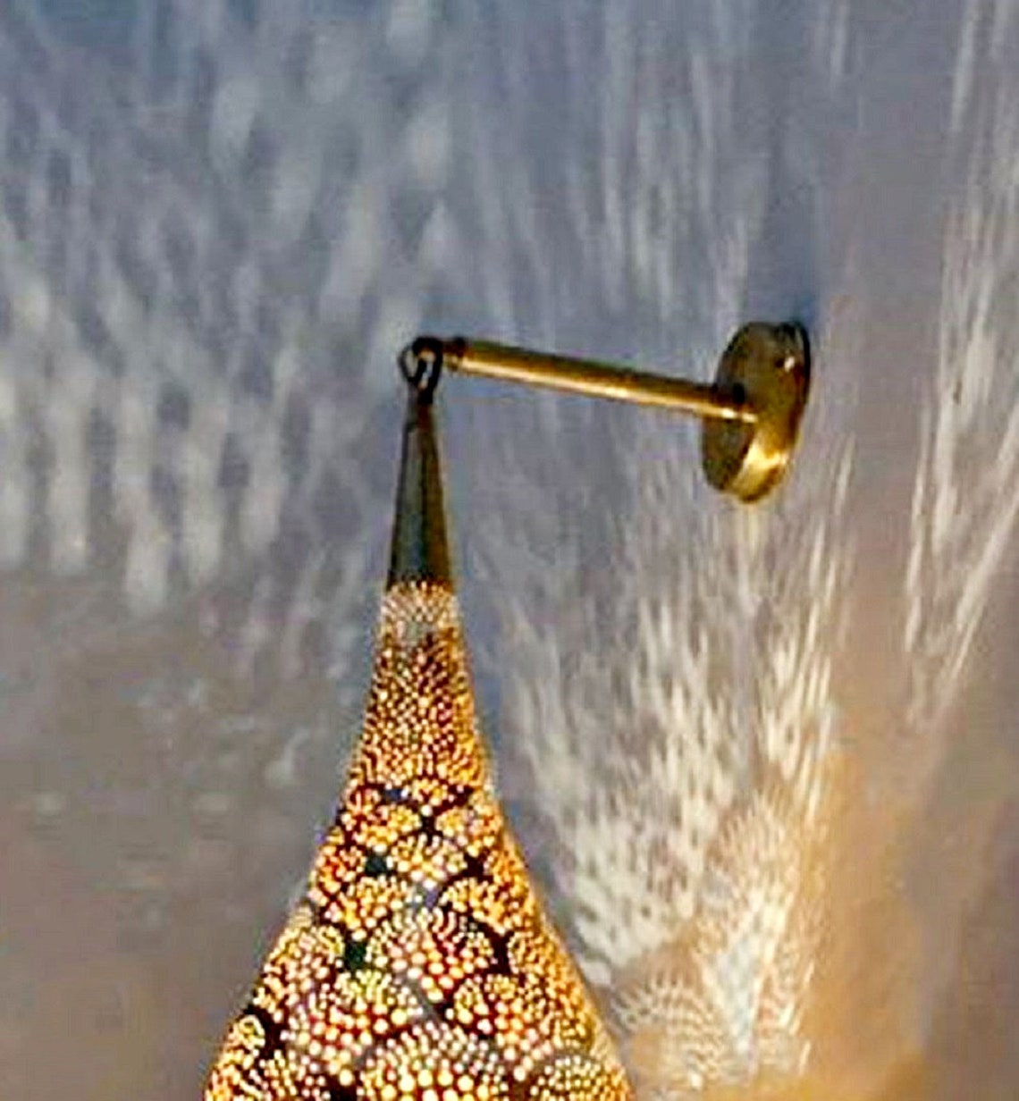 Moroccan Brass Wall Light, Moorish Wall Sconce Lamp, Handmad Wall Light ...