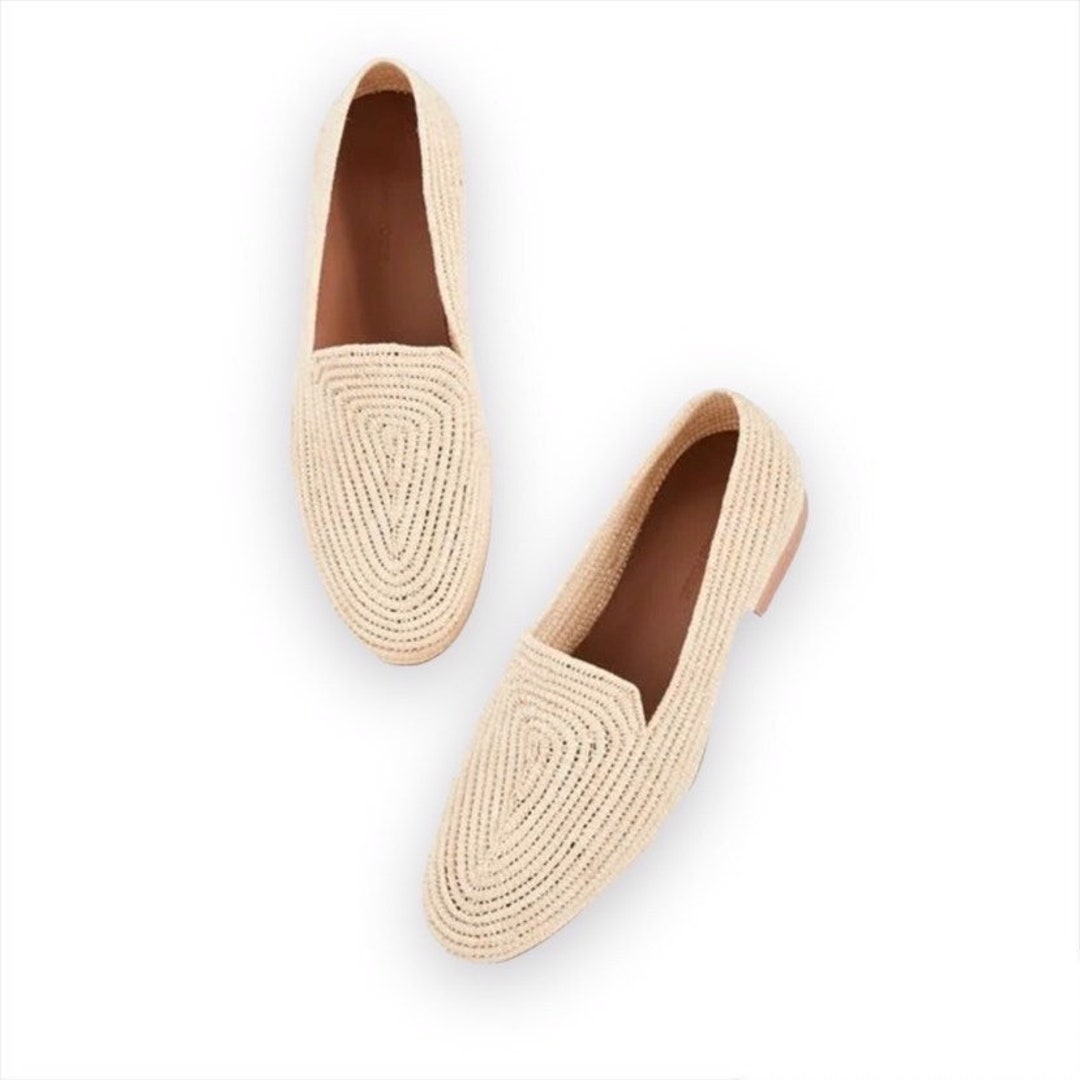 Wedding Raffia Shoes for Women, Vegan Raffia Shoes for Women, Women's ...