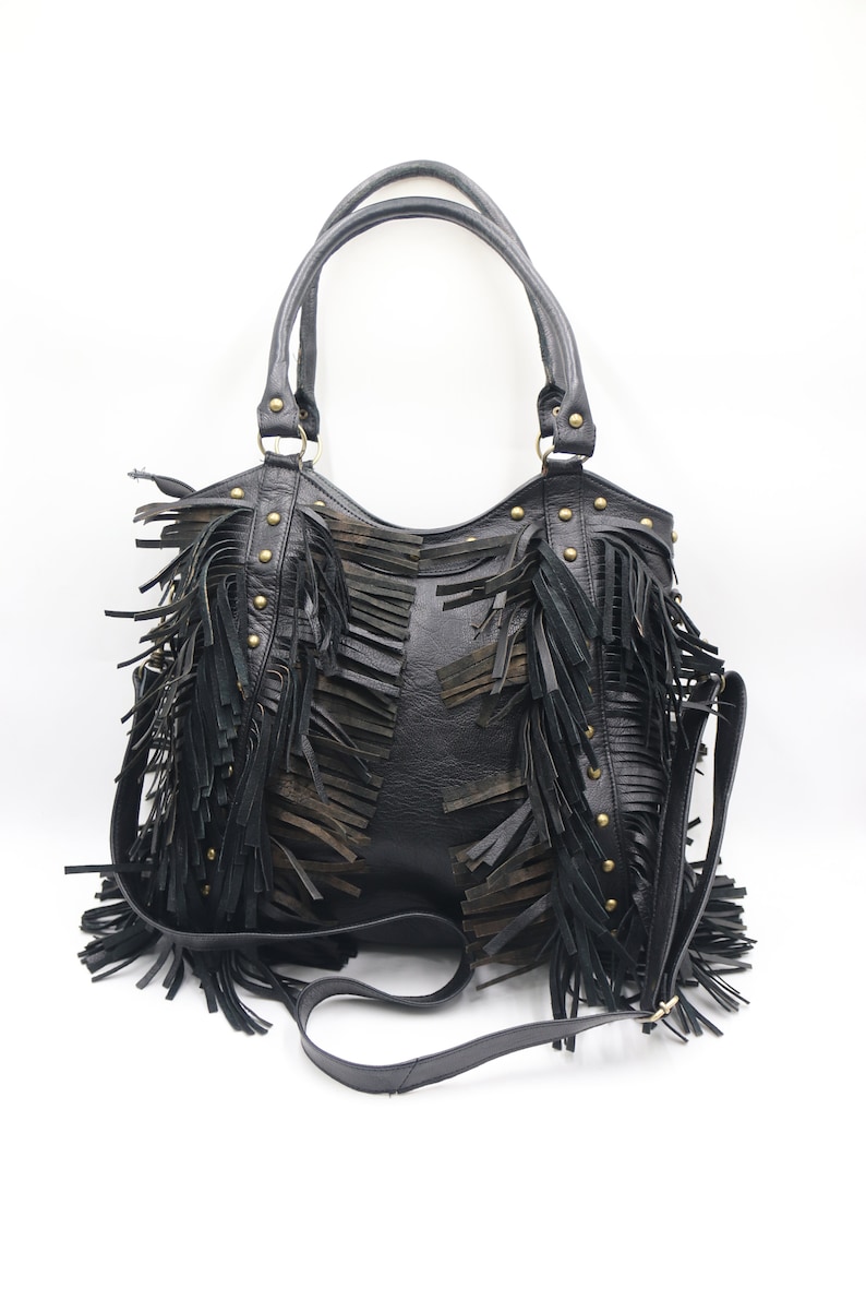 Fringe Western Purse, Leather Fringe Purse, Fringed Tote Bag, Boho ...
