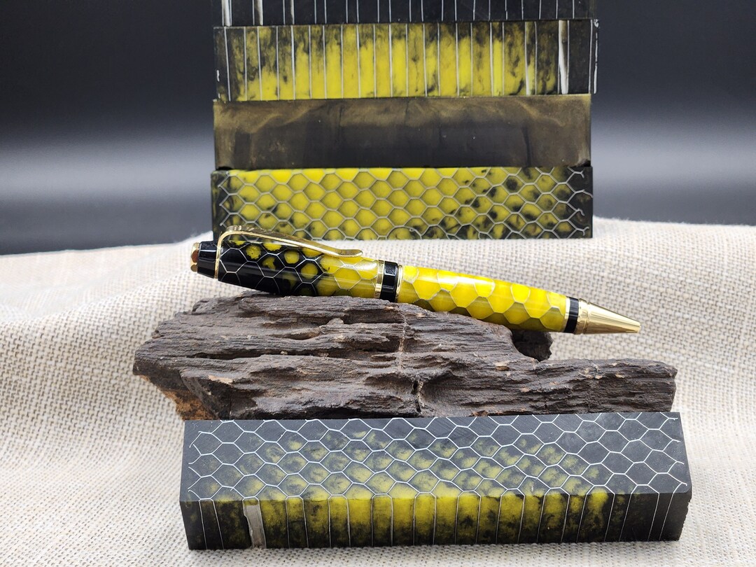 Yellow Jacket Honeycomb Pen Blank - Etsy