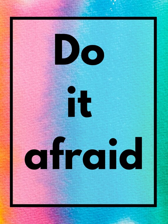 Do It Afraid Poster - Etsy