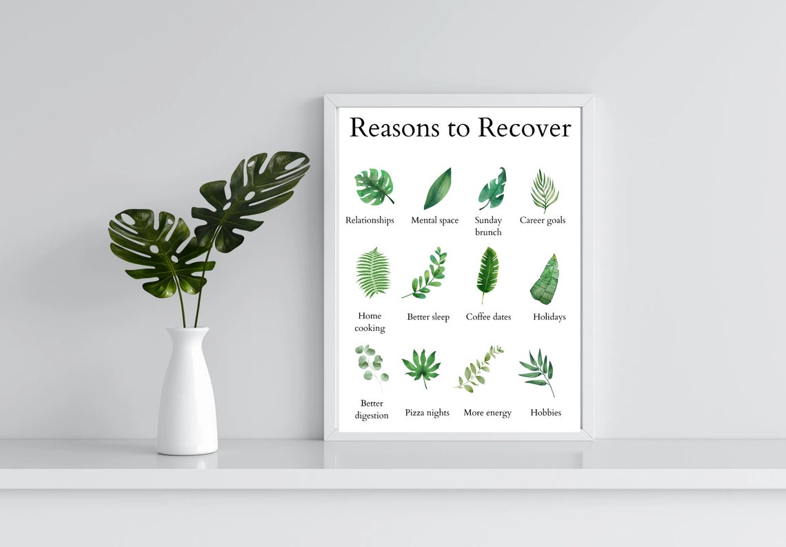 Reasons to Recover Poster - Etsy