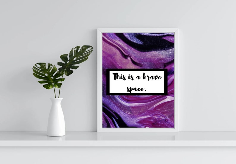 This is a Brave Space Poster - Etsy