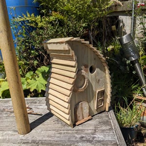 Quirky Whimsical Bird House Bird Box Handmade Wooden Fairy Gift Garden ...