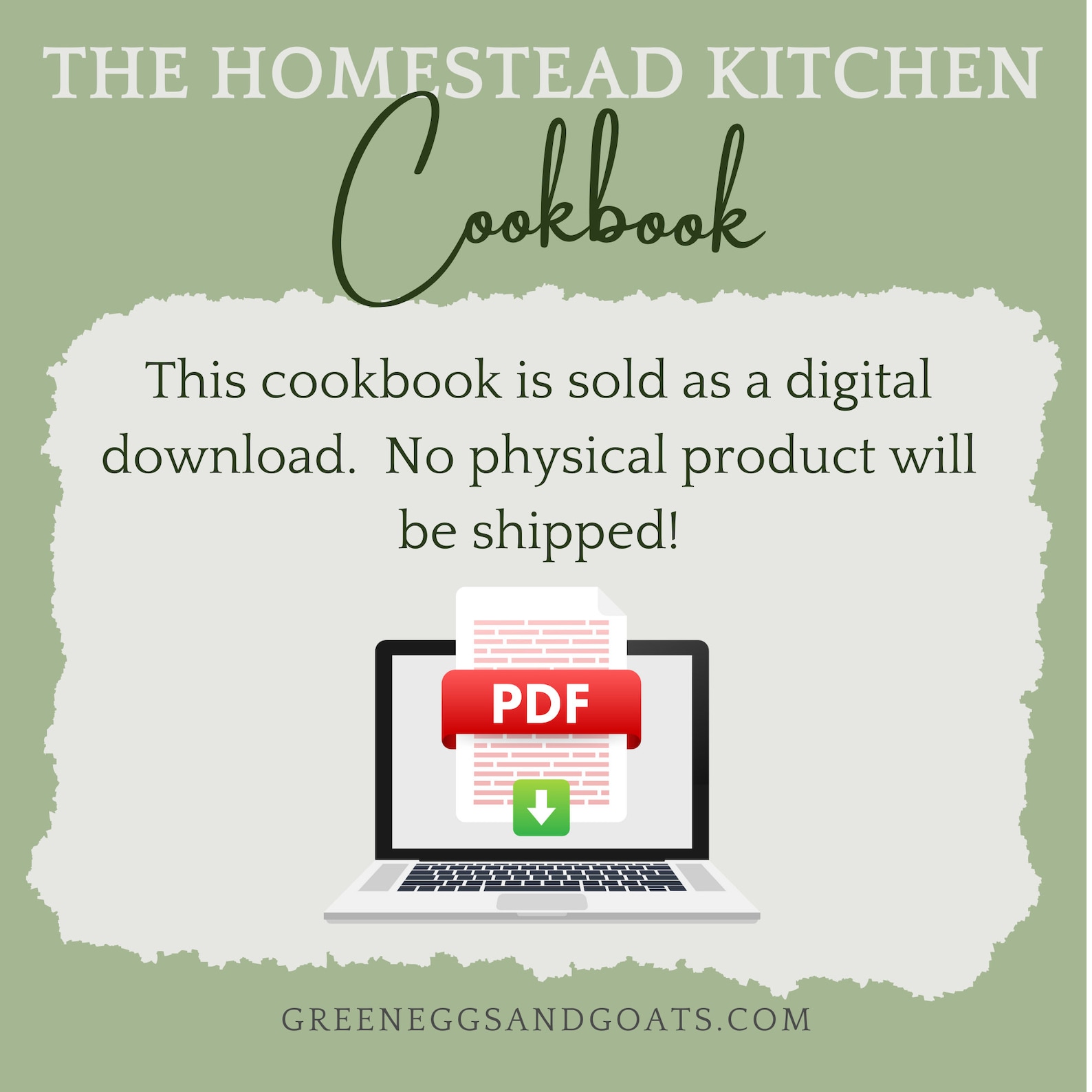 The Homestead Kitchen Cookbook, Homesteading Recipes, Downloadable ...
