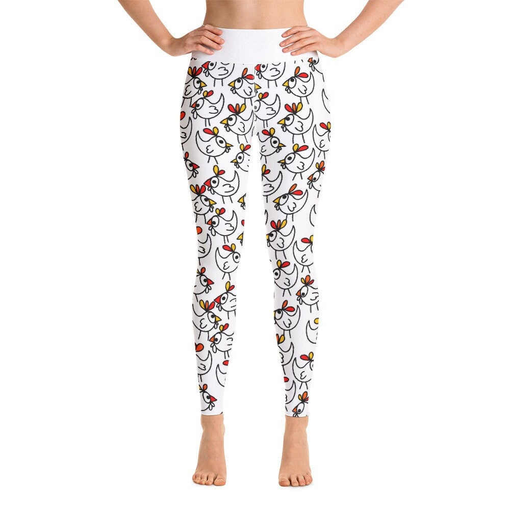 Funny Chicken Leggings, Crazy Chicken Lady Gift Chicken Pants Gift for ...