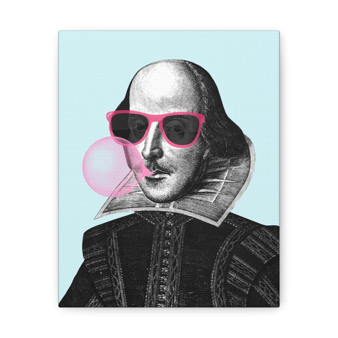 Funny Shakespeare Print, Shakespeare With Sunglasses Canvas Print ...