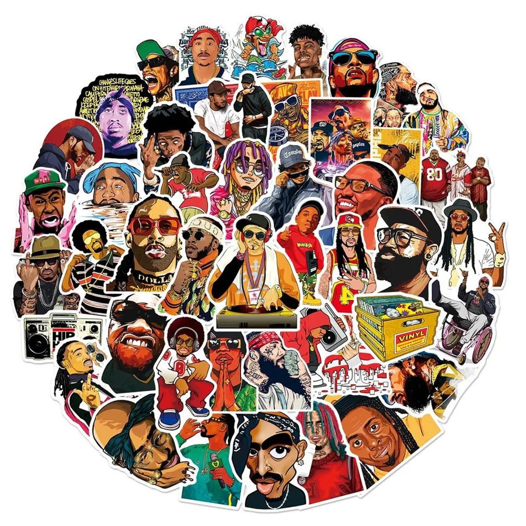 Rapper Sticker Pack Rap and Hip Hop Music Artist Stickers - Etsy