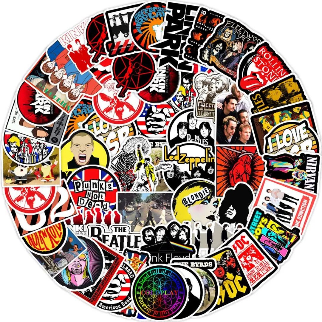 Rock Bands Sticker Pack Popular Musical Artists Punk and Classic Rock ...