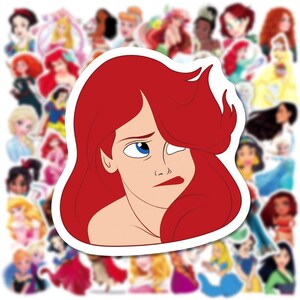 Disney Princess Sticker Pack, Movie Stickers, Ariel, Elsa, Jasmine ...