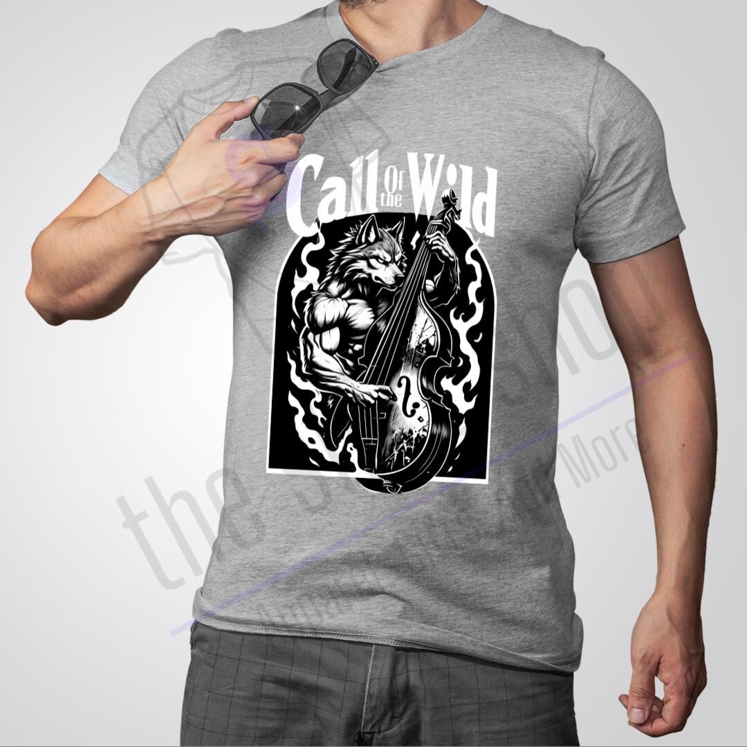 Call of the Wild, Wolf Playing the Bass, PNG, Digital File, Sublimation ...