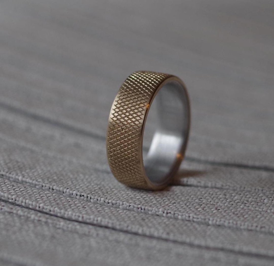 Bronze Knurled Ring - Etsy